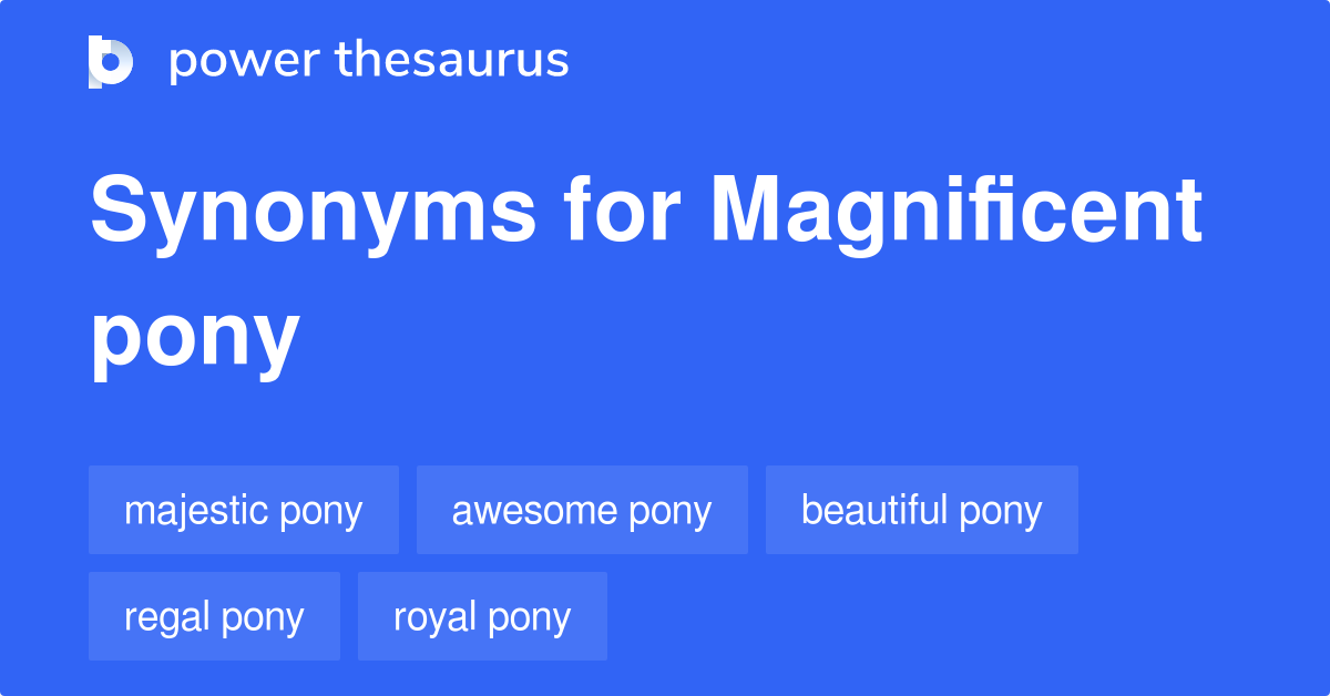 Magnificent Pony синонимы - 20 Слова и фразы для Magnificent Pony